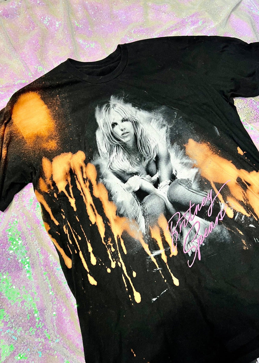 Britney Spears Drip Bleach Dye T Shirt | Bad Reputation NYC