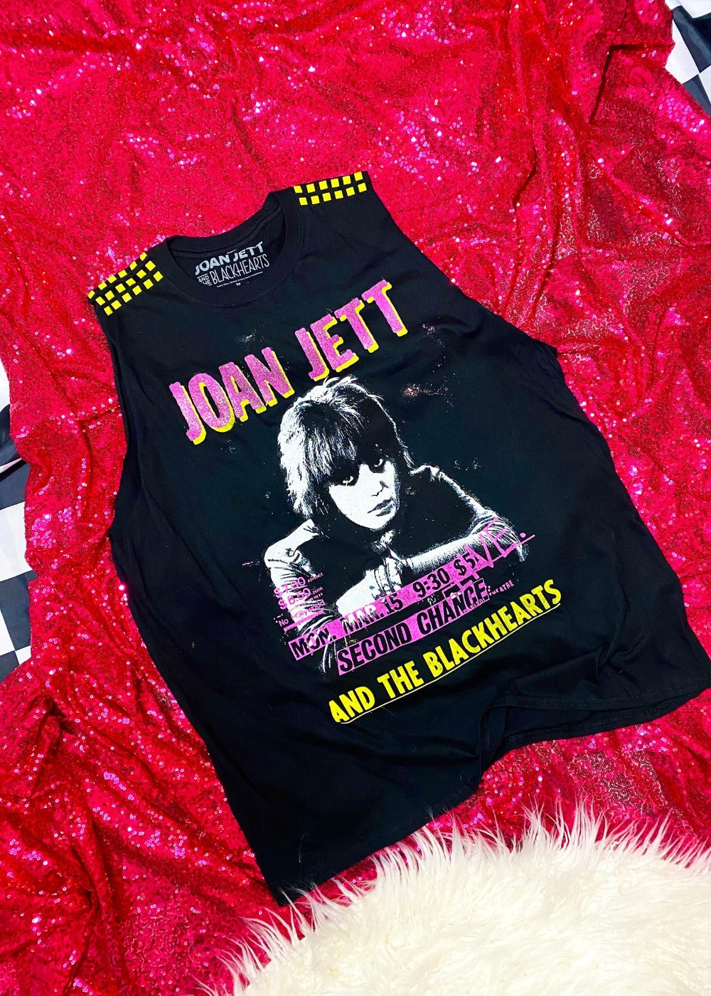 Joan Jett Neon Studded Oversized Tank | Bad Reputation NYC